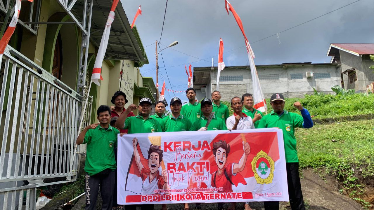 Sambut HUT RI, DPD LDII Maluku Utara Helat Kerja Bakti Lingkungan ...